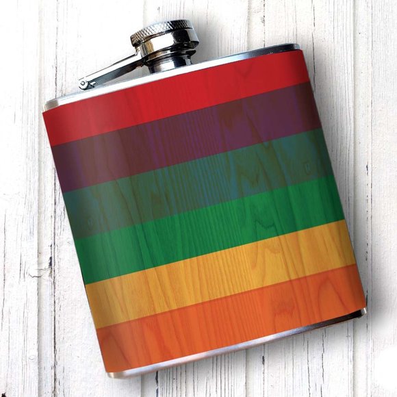 Oso + Bean | Dining | Hphip Flask Rainbow Designer Osobean Gay Pride ...
